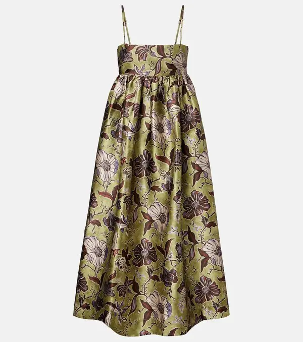 ALEMAIS Citron Floral Midi Dress - Multicoloured