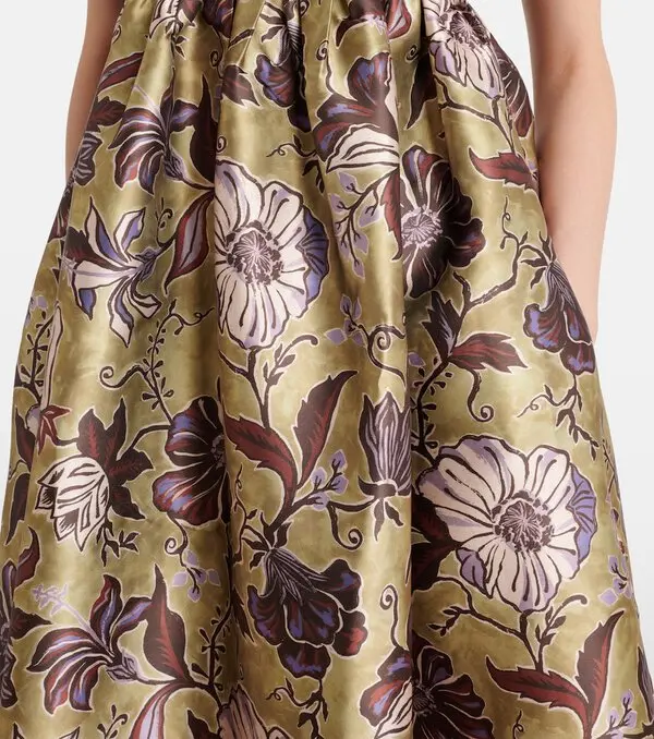 ALEMAIS Citron Floral Midi Dress