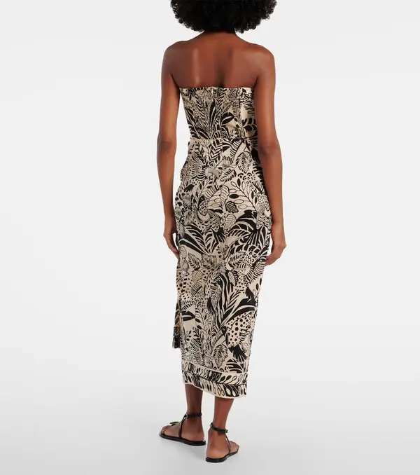 Poupette St Barth Collina Printed Cotton Midi Dress