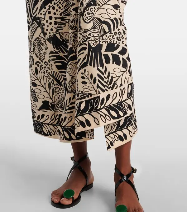 Poupette St Barth Collina Printed Cotton Midi Dress