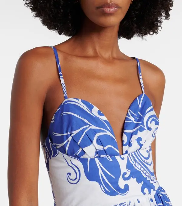 Poupette St Barth Milena Printed Cotton Maxi Dress