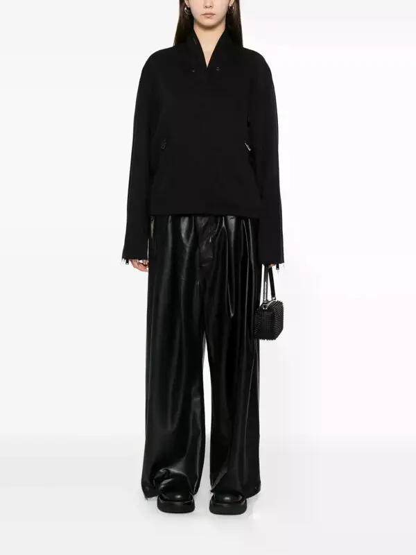 TEAM WANG DESIGN Raw-edge Zip-up Jacket