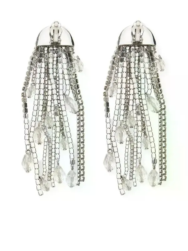 Carolina Herrera Teardrop Tassel Earrings