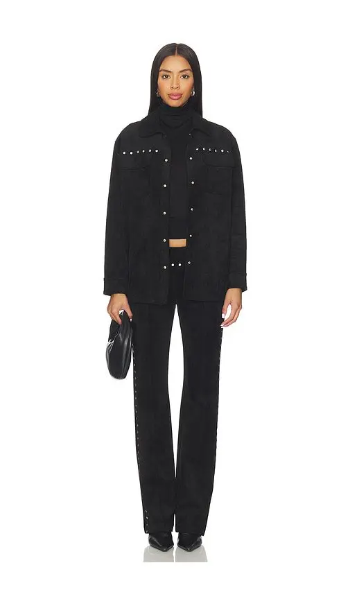 Amanda Uprichard Nirvana Suede Jacket - Black