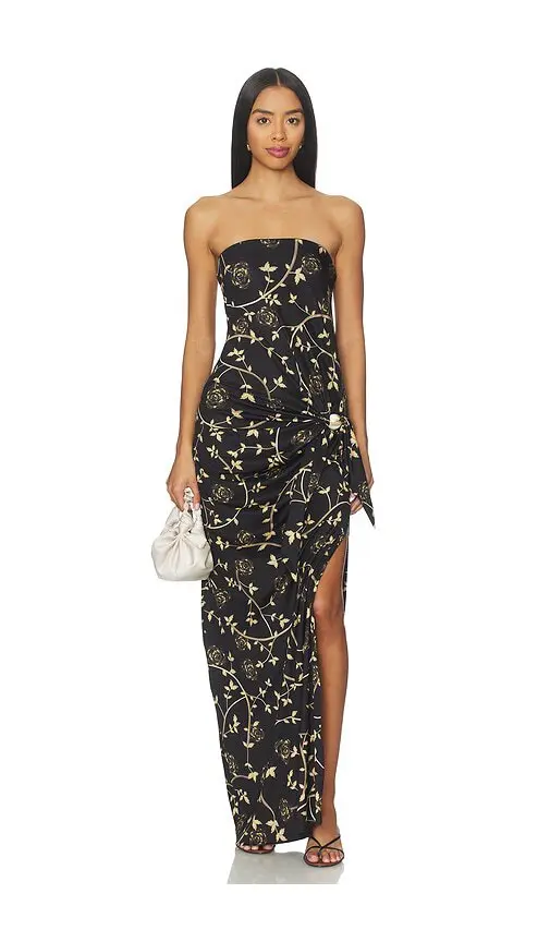 Agua Bendita X Revolve Melina Midi Dress - Black