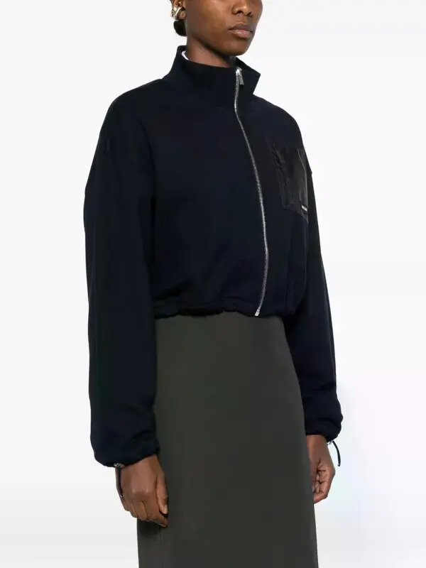 Miu Miu Zip Pocket Sweatshirt - Blue
