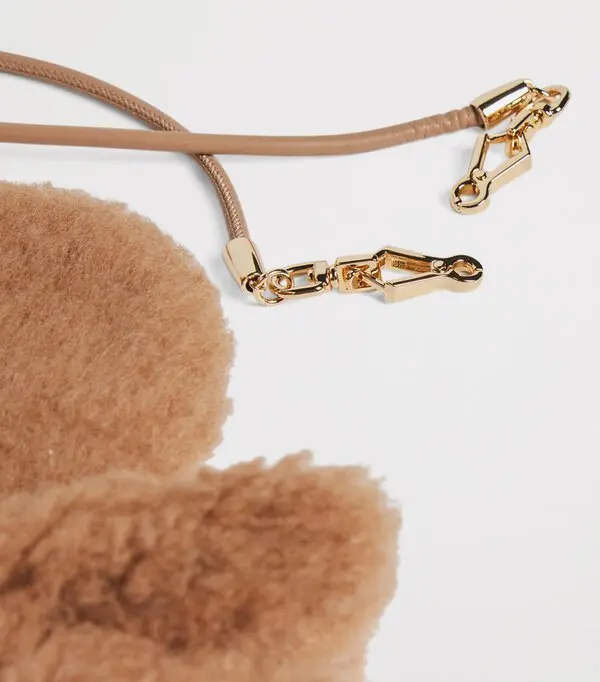 Max Mara Camel Silk Blend Mittens