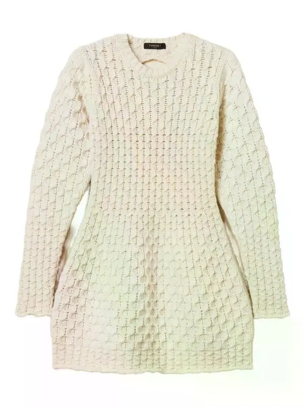 TWINSET Wool-cashmere Blend Open-back Dress