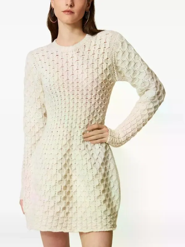 TWINSET Wool-cashmere Blend Open-back Dress