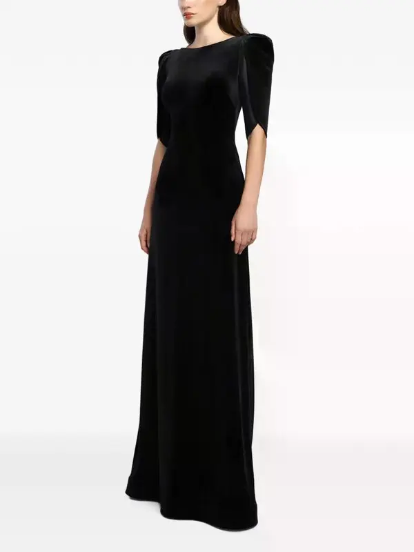 CRISTALLINI Lilith Belted Maxi Dress - Black