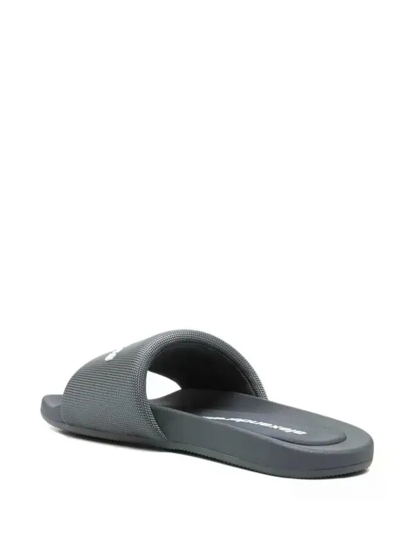 Alexander Wang Logo Strap Slides - Grey