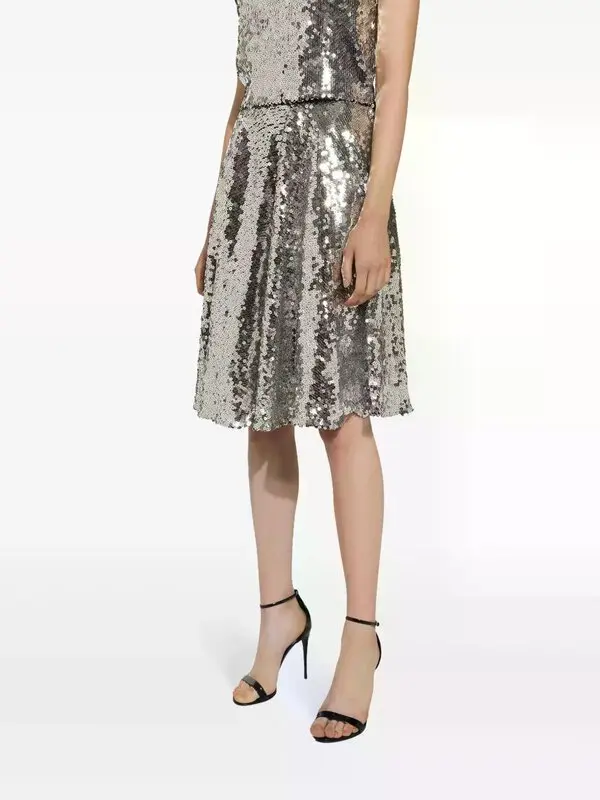 Dolce & Gabbana Midi Sequinned A-line Skirt