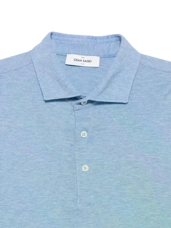 GRAN SASSO Mélange-effect Polo Shirt