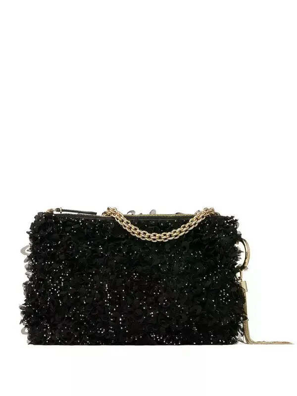 JIMMY CHOO Callie Crystal Floral Clutch Bag