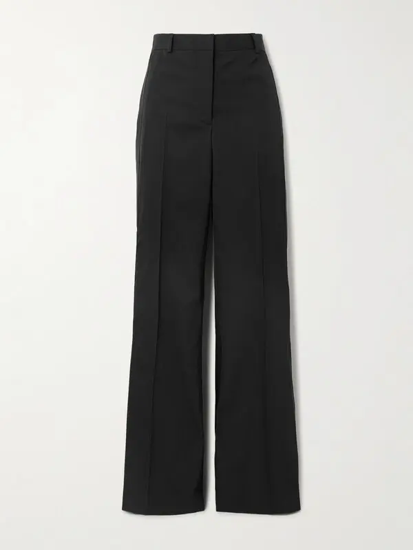 Stella McCartney Wool-twill Flared Trousers - Black
