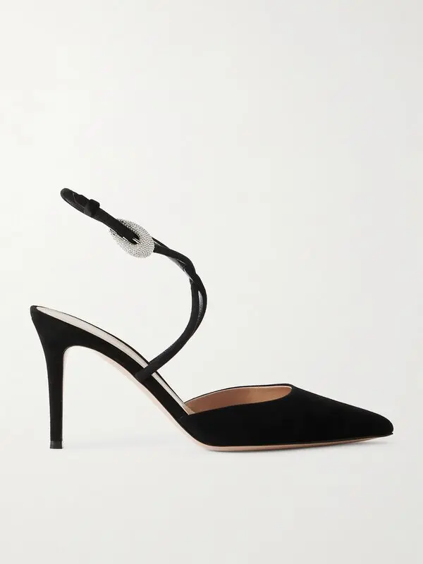 GIANVITO ROSSI Jungle Mamba 85 Suede Pumps