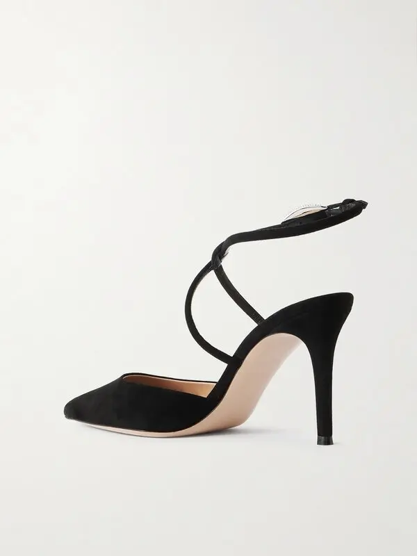 GIANVITO ROSSI Jungle Mamba 85 Suede Pumps