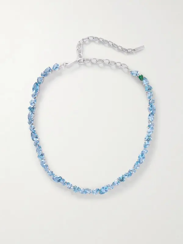 Completedworks Recycled Cubic Zirconia And Synthetic Spinel Necklace - Silver