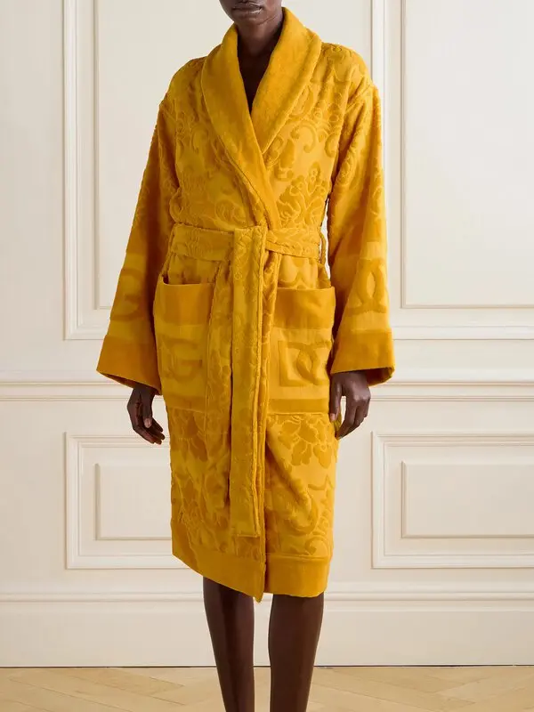 Dolce & Gabbana Cotton-terry Jacquard Robe