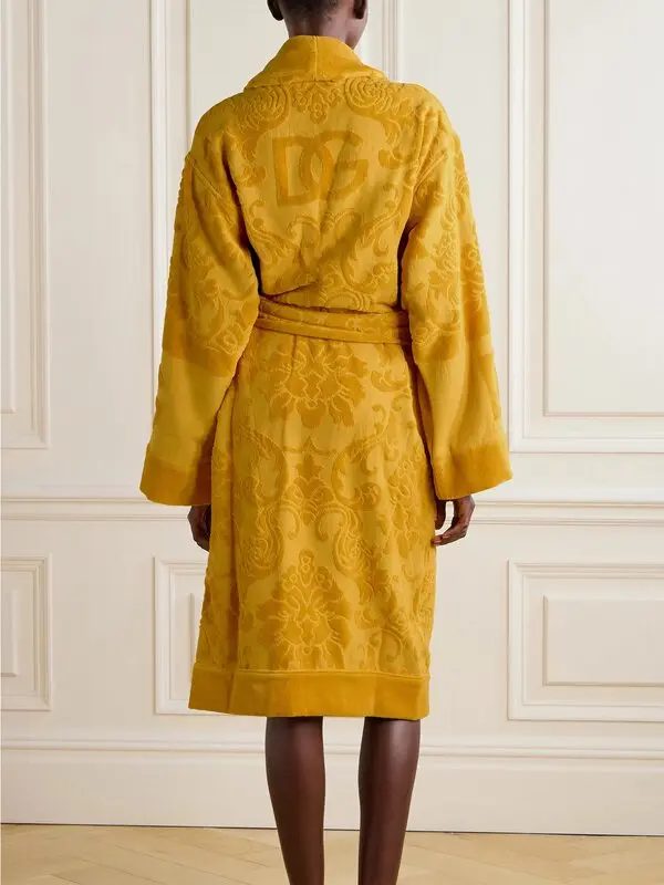 Dolce & Gabbana Cotton-terry Jacquard Robe