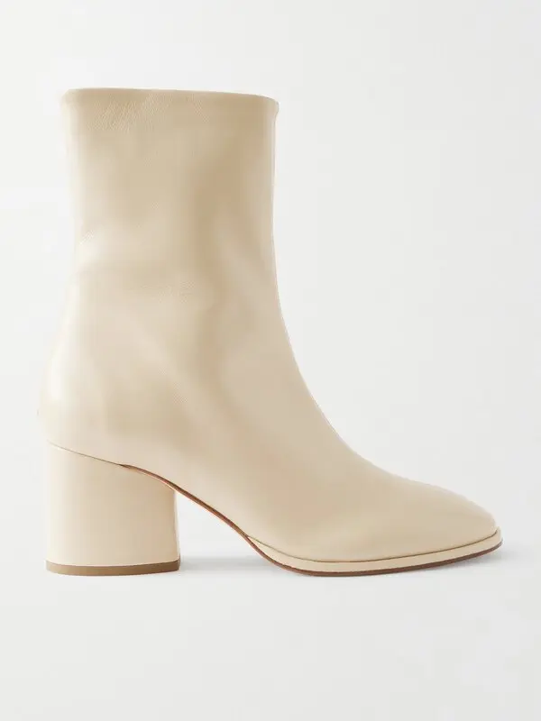 AeydĒ Ayla Zip-up Leather Ankle Boots - Neutrals