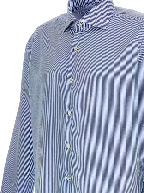 BAGUTTA Striped-pattern Button-fastening Shirt