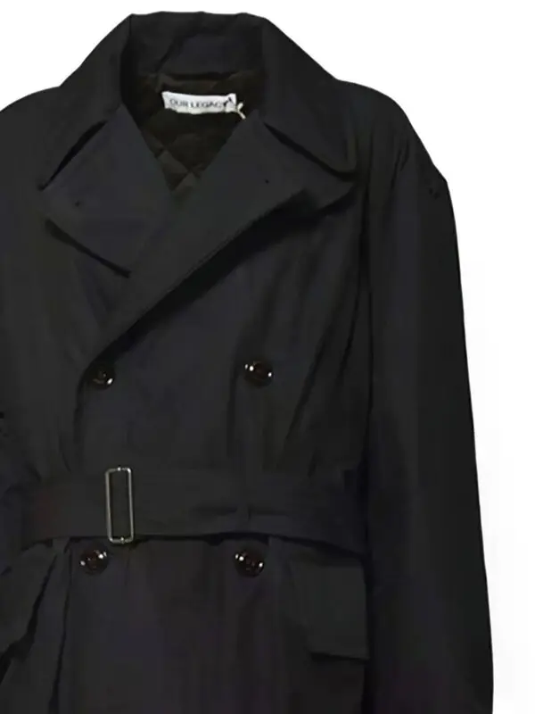 Our Legacy Quilted Double-breasted Trench Coat