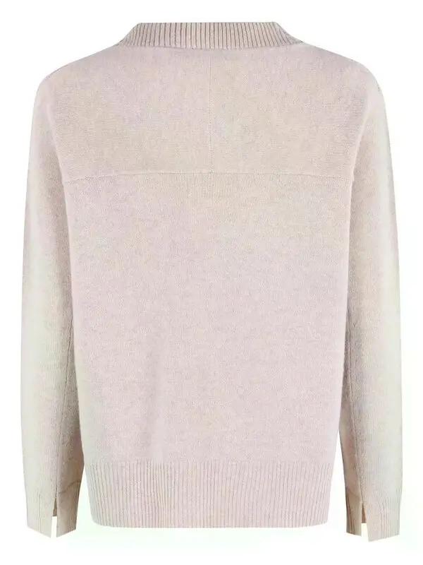 Maison Kitsuné V-neck Merino Wool Sweater - Neutrals