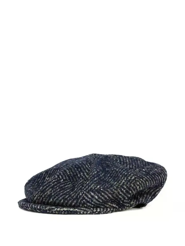 FILIPPO CATARZI Herringbone Beret - Blue