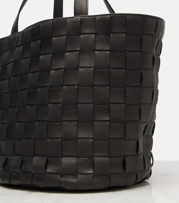 THE ROW Sisal Woven Leather Tote Bag