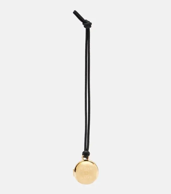 Loewe Pebble -plated Leather Bag Charm - Gold