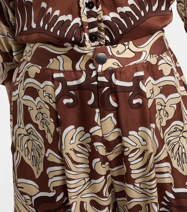 Poupette St Barth Isabelle High-rise Printed Shorts - Brown