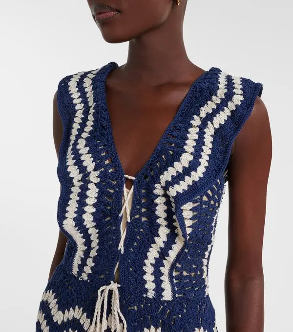 Anna Kosturova Melissa Crochet Minidress - Multicoloured