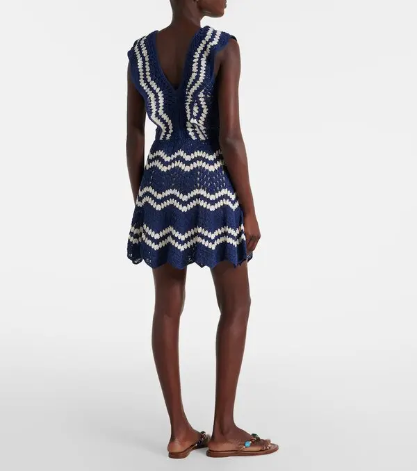 Anna Kosturova Melissa Crochet Minidress - Multicoloured