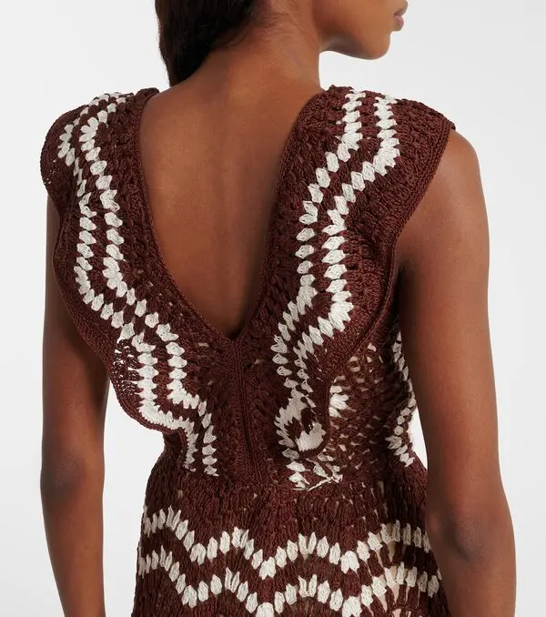 Anna Kosturova Melissa Crochet Cotton Minidress - Multicoloured