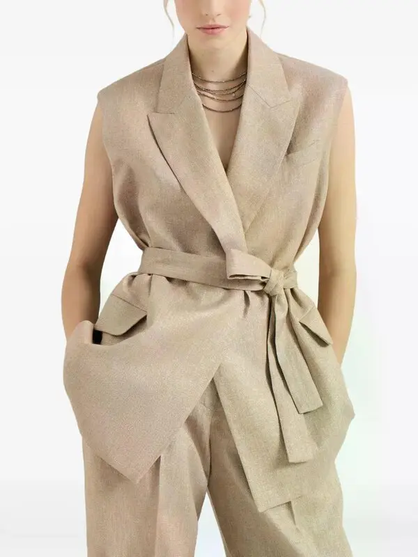 Brunello Cucinelli Sleeveless Belted Vest