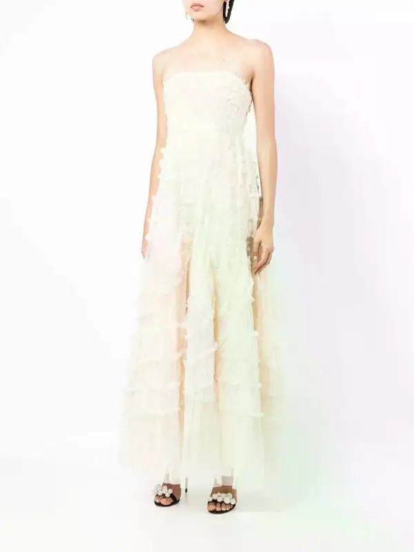 NEEDLE & THREAD Ruffled-detail Sleeveless Dress
