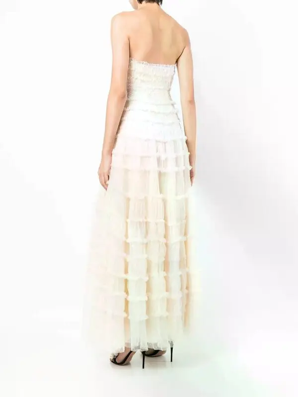 NEEDLE & THREAD Ruffled-detail Sleeveless Dress