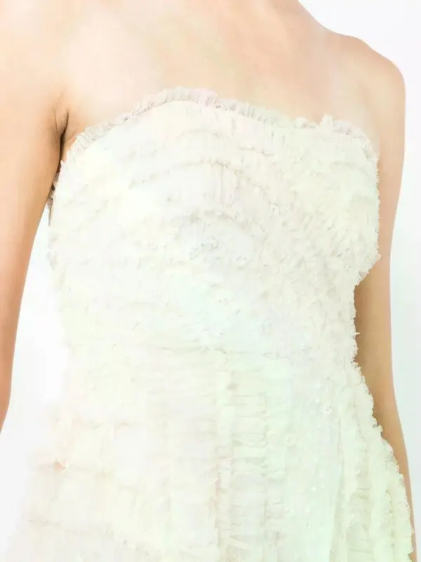 NEEDLE & THREAD Ruffled-detail Sleeveless Dress