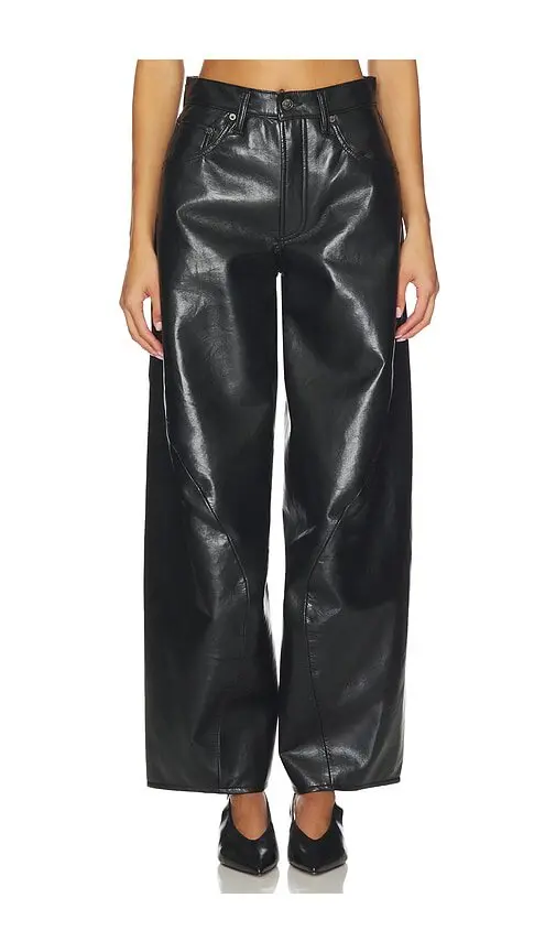 AGOLDE Twist Wide Leg Trousers - Black