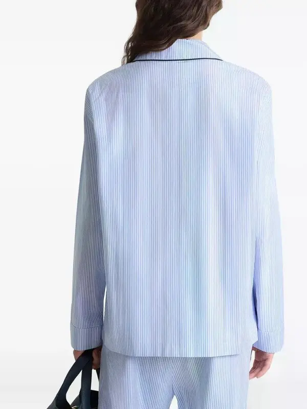 Sporty & Rich Striped Embroidered Shirt