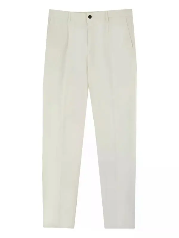 SLOWEAR Pleated-front Tapered Trousers - Neutrals