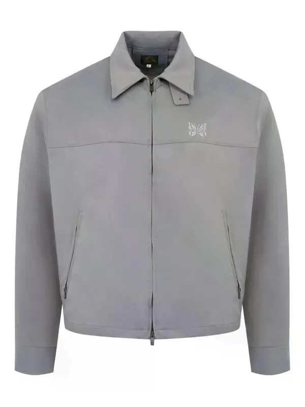 Needles Zip Jacket With Pointed Collar And Chest Logo