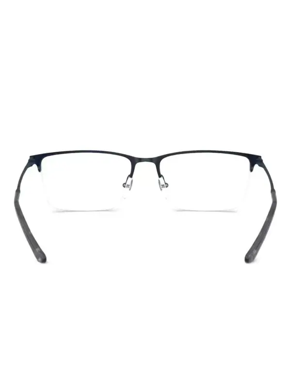 Emporio Armani Rectangle Frame Half-rim Eyeglasses