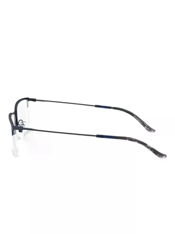 Emporio Armani Rectangle Frame Half-rim Eyeglasses