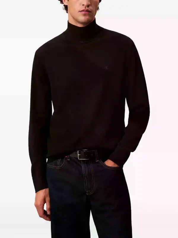 Calvin Klein Embroidered Roll-neck Top