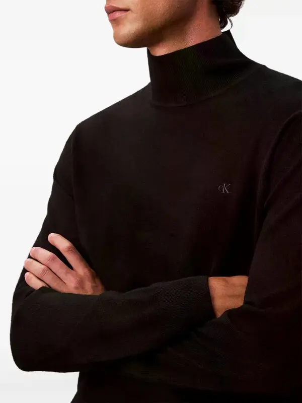 Calvin Klein Embroidered Roll-neck Top