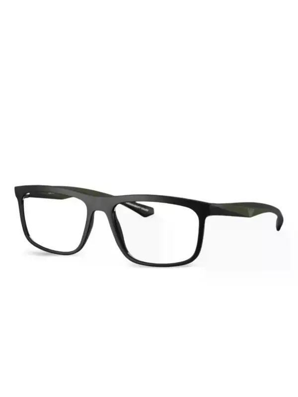 Emporio Armani Rectangle Frame Eyeglasses - Black