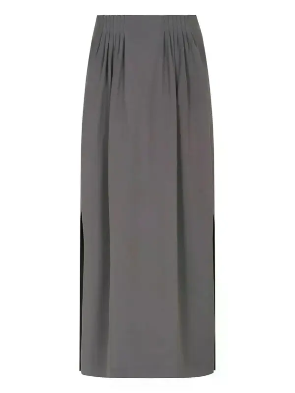 Giorgio Armani Pleated Maxi Skirt With Side Slits