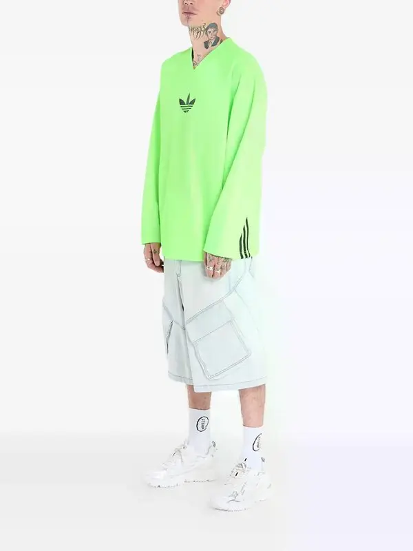 Adidas Adicolor Mesh Long Sleeve V-neck T-shirt